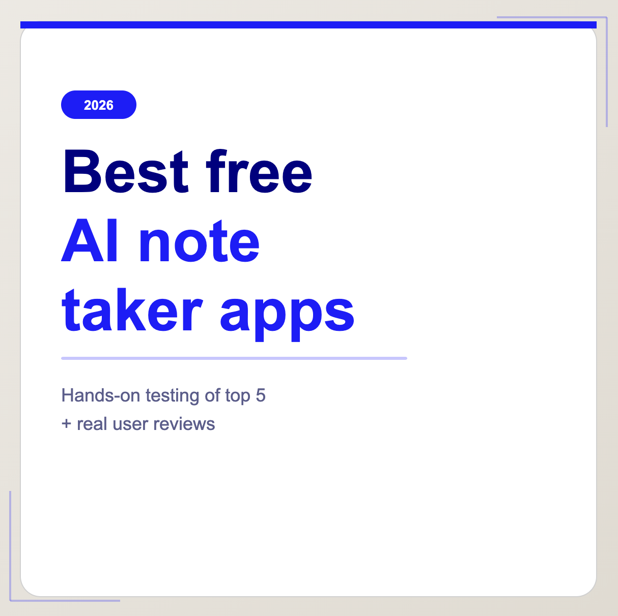 AI Note Taker Apps: I Tested the 5 Best Free Options in 2026